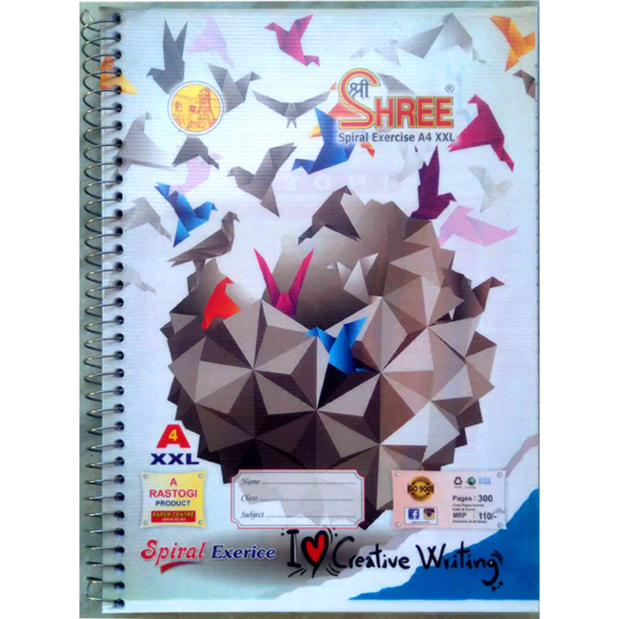 Shree Spiral Notebook A4 Size Ruled White (without lineing) Writing ...